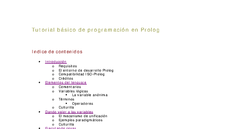 Tutorial Básico de Programación en Prolog (Curso Intermedio) - Studocu
