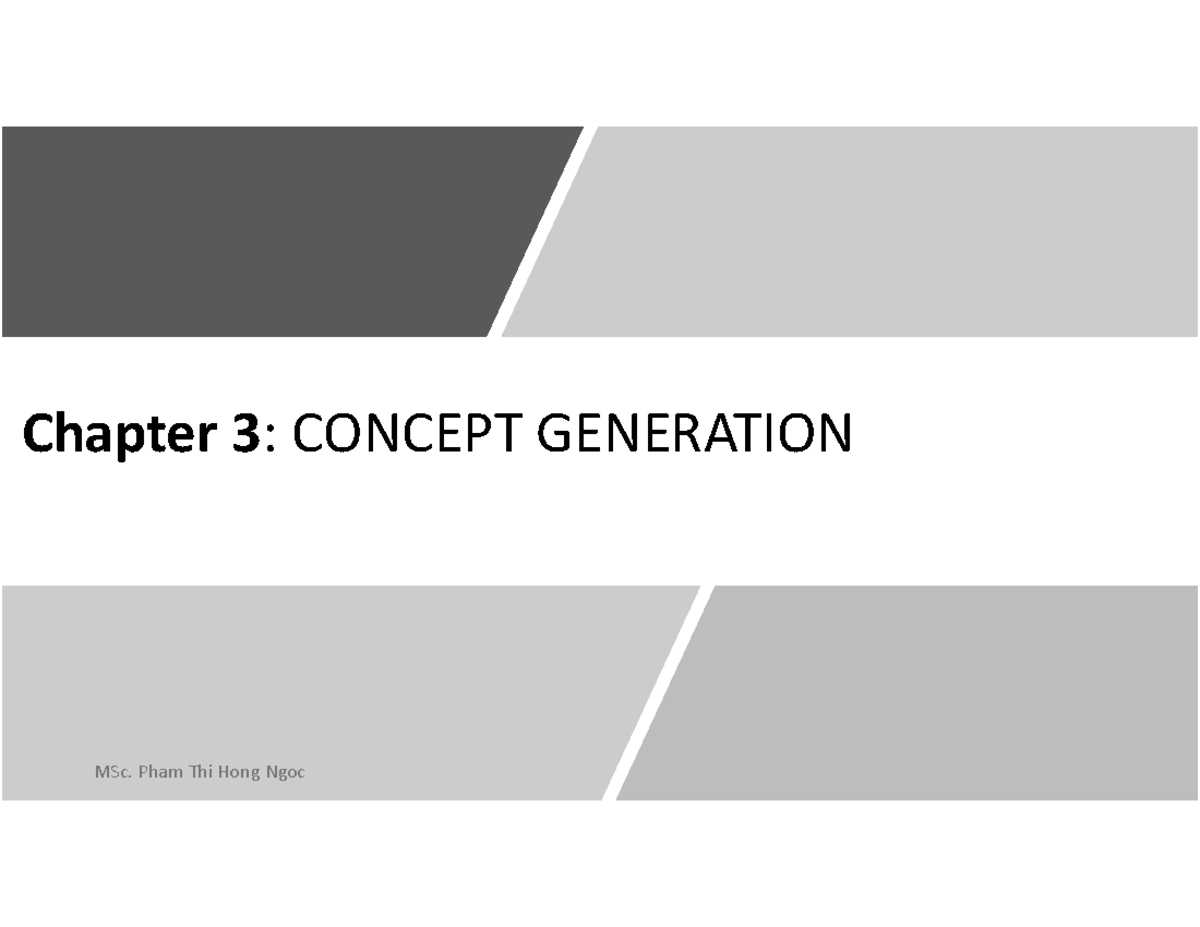 New Product Development - Chapter 3: Concept Generation - Studocu