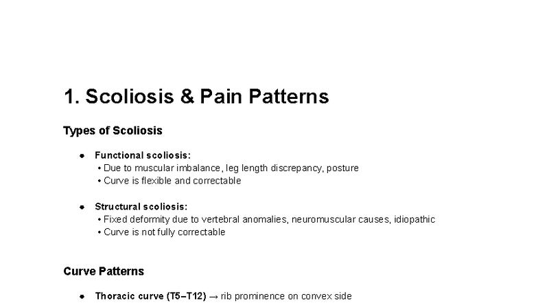 Spinal Biomechanics & Development: Key Terms & Concepts (Course Code ...