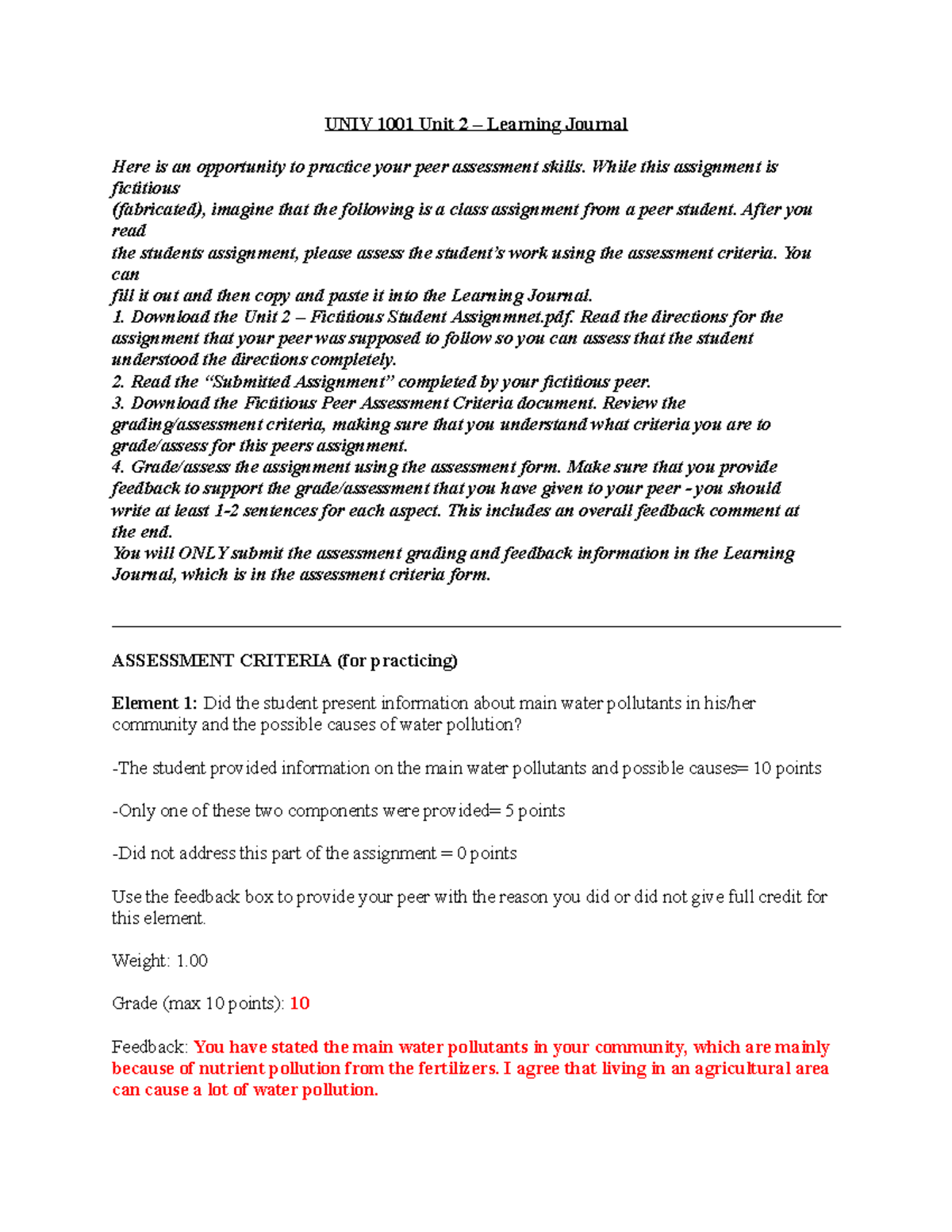 UNIV 1001 Unit 2 - Learning Journal - UNIV 1001 Unit 2 – Learning ...