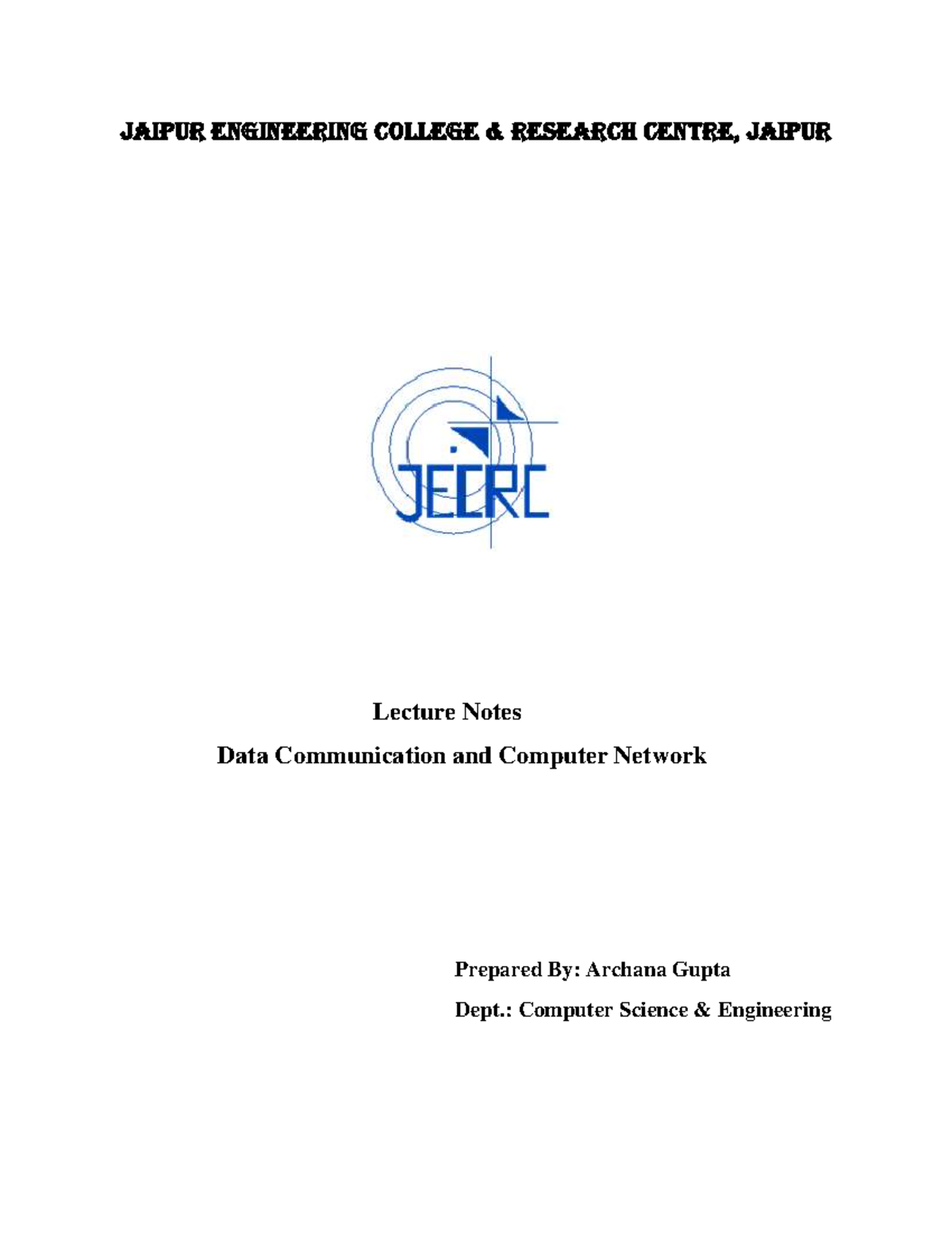 DCN Lecture Notes - Diploma in Computer Science Engineering - Studocu
