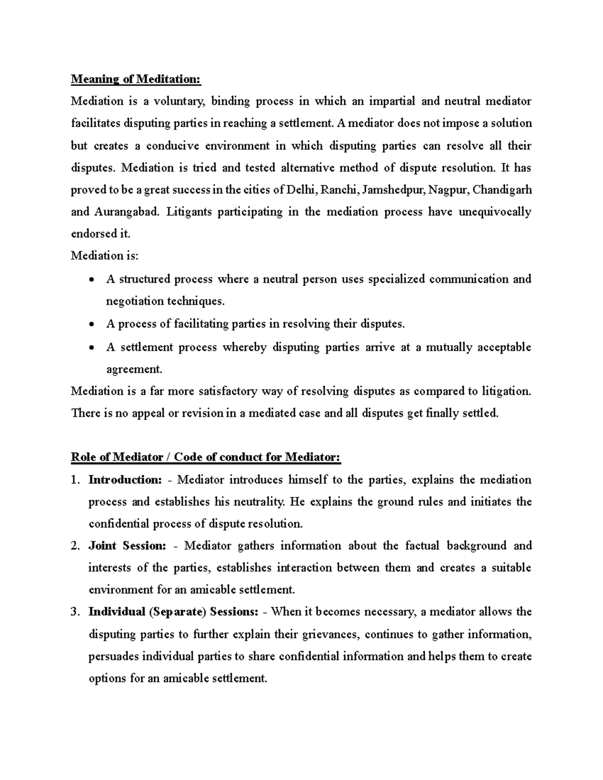 Adrs-adrs - Good Notes - Meaning of Meditation: Mediation is a ...