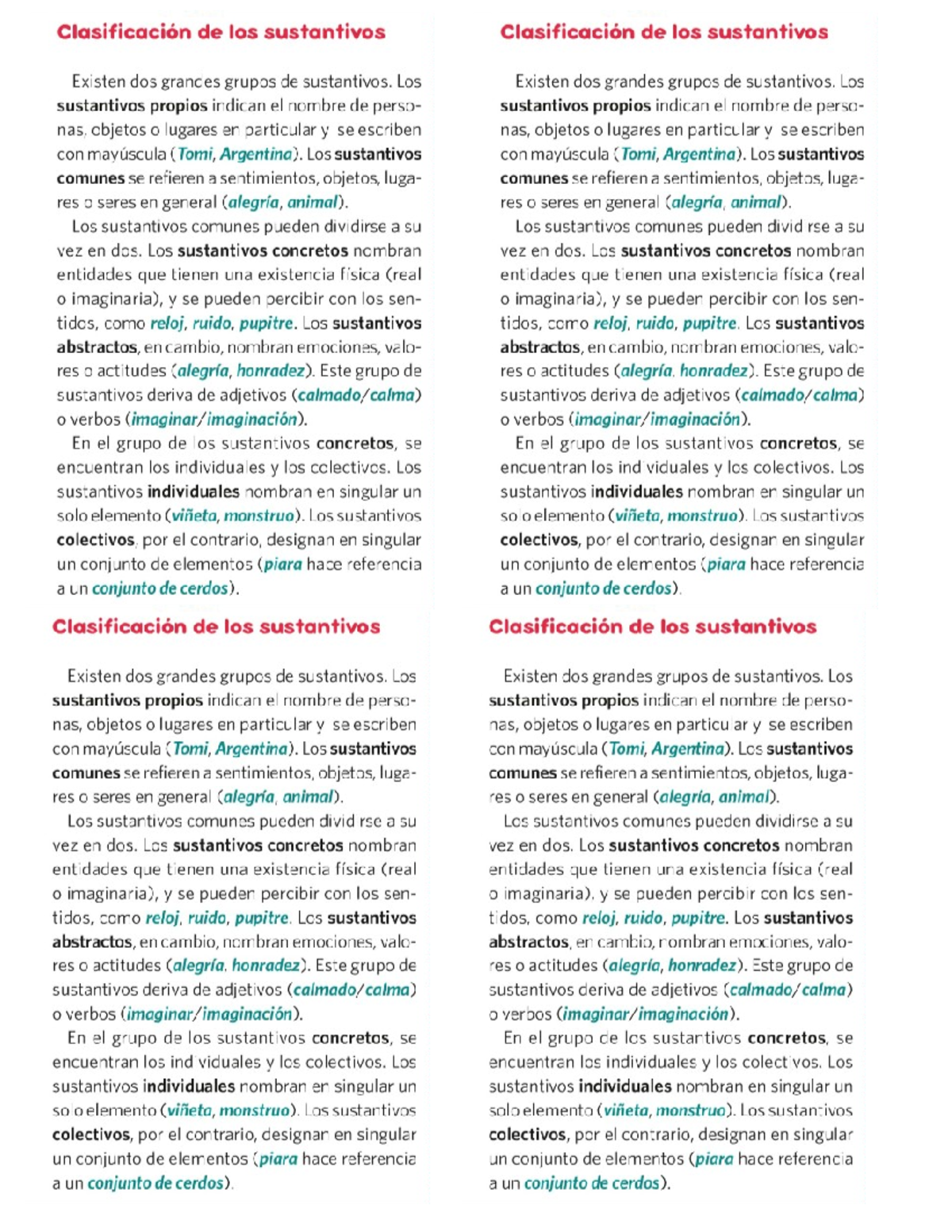 Clasificación de los Sustantivos: Propios, Comunes y Concretos - Studocu