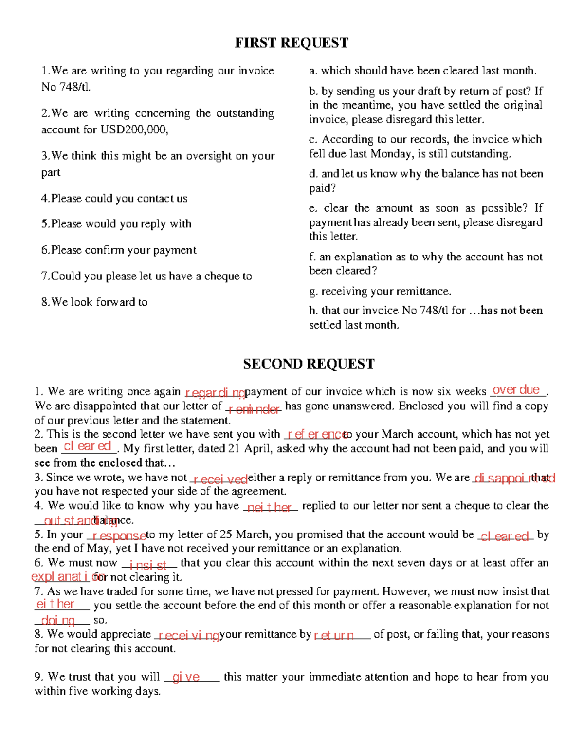 SS14 Second Request for Payment Reminder - Studocu
