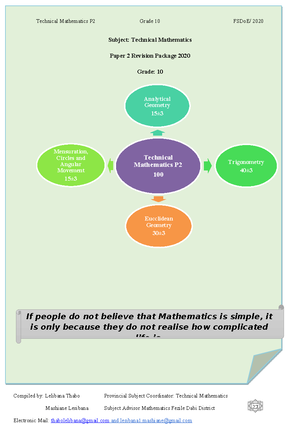 [Solved] Mathematical literacy assignment term 3 grade 12 2025 ...