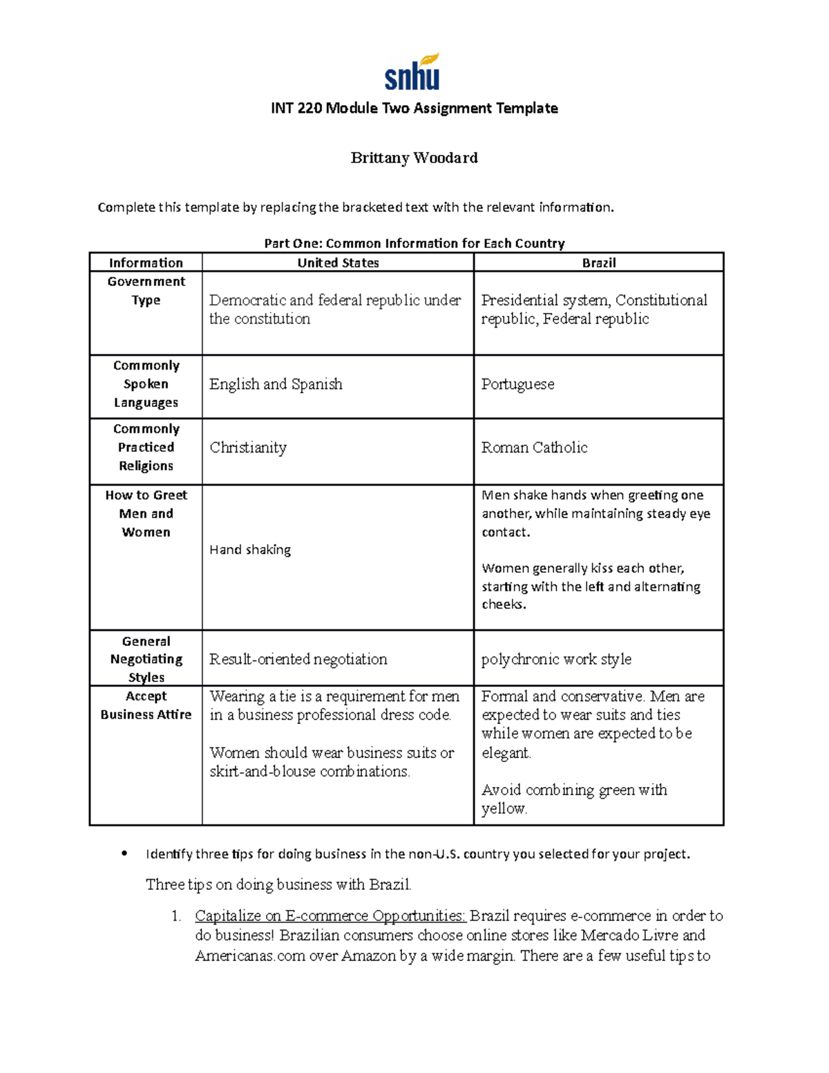 INT 220 Module Two Assignment Template - INT 220 Module Two Assignment ...