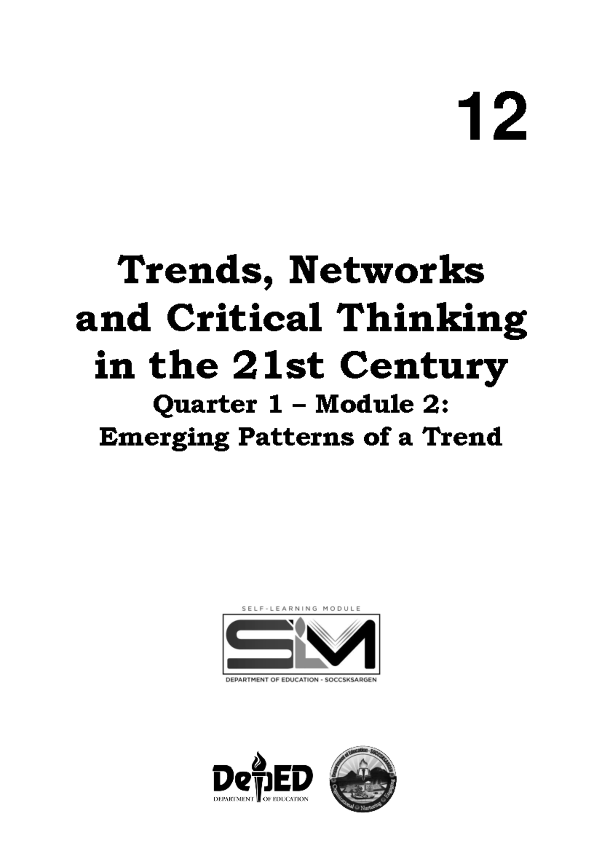 Emerging Patterns of Trends - Module 2 Overview and Activities - Studocu