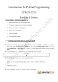 Python programming - 21EC643 - VTU - Studocu