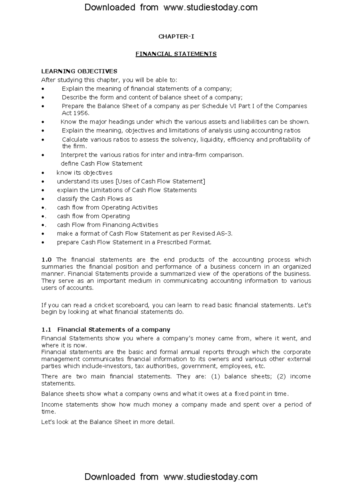 CBSE Class 12 FMM Financial Statements: Chapter Overview and Key ...
