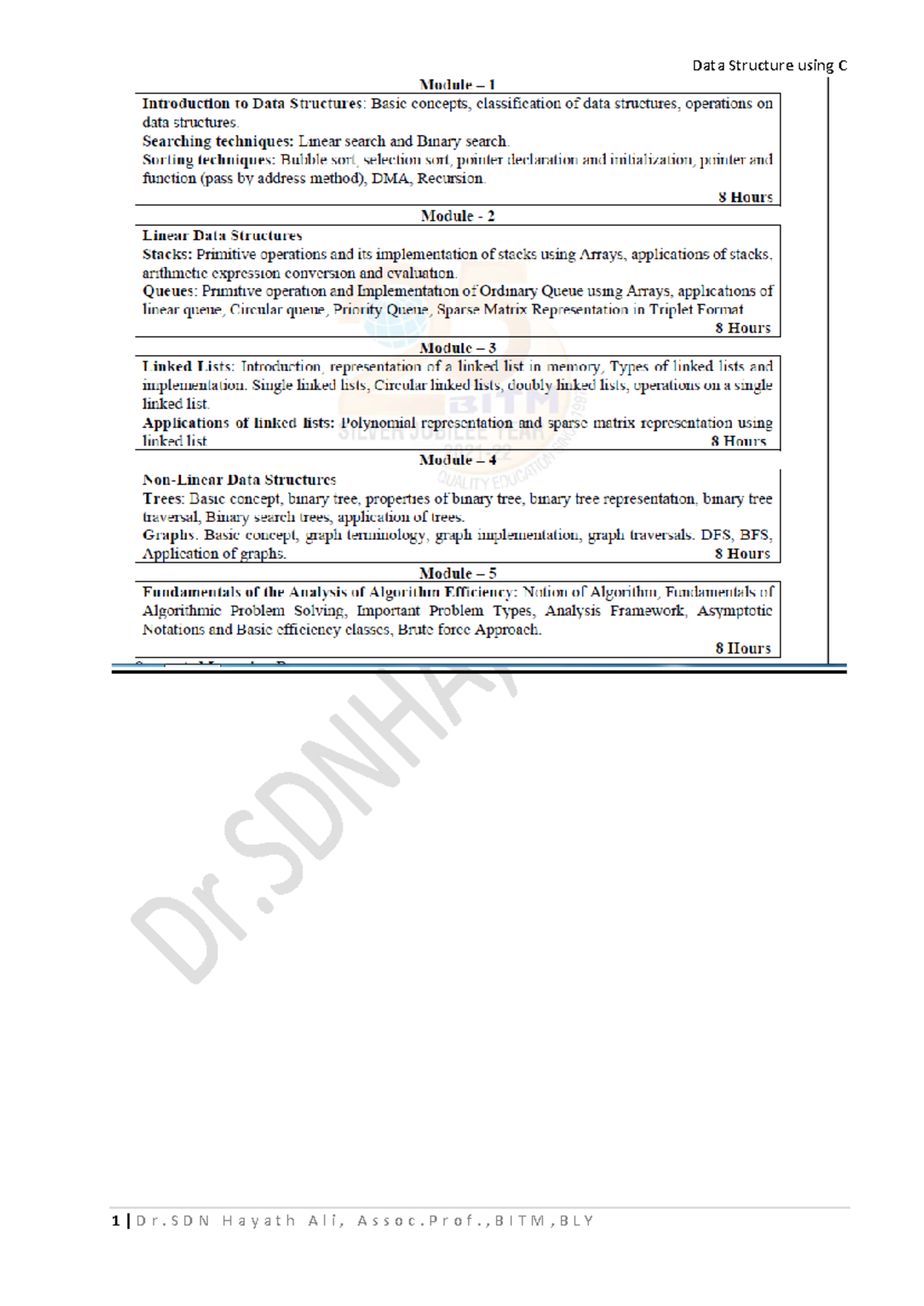 CSE101 - Module 1: Data Structure Concepts and Algorithms Notes - Studocu