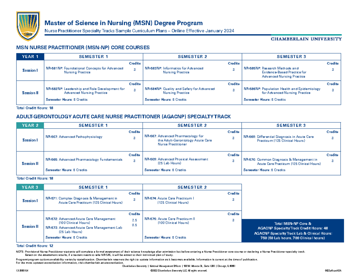 Master of Science in Nursing (MSN) Degree Program - ####### Chamberlain ...