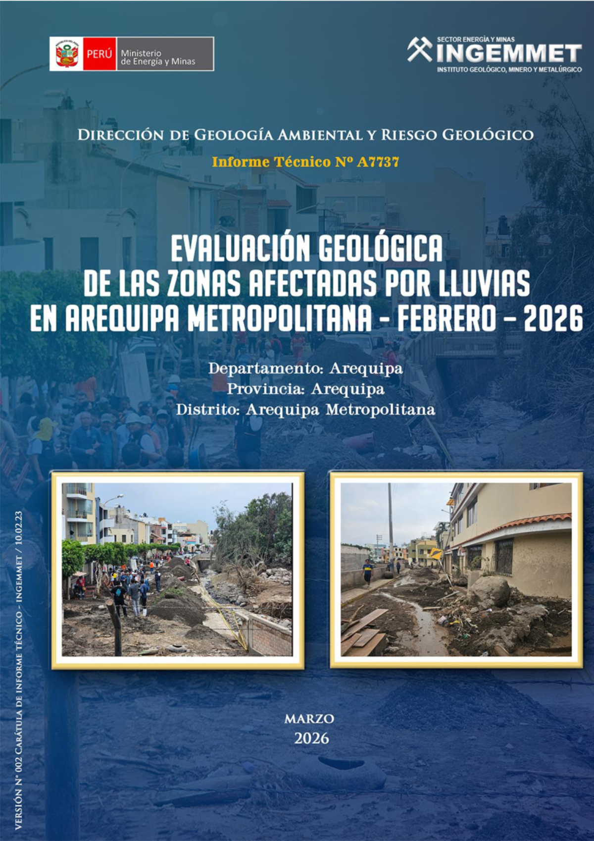 Informe Técnico A7737: Evaluación Geológica de Zonas Afectadas por ...