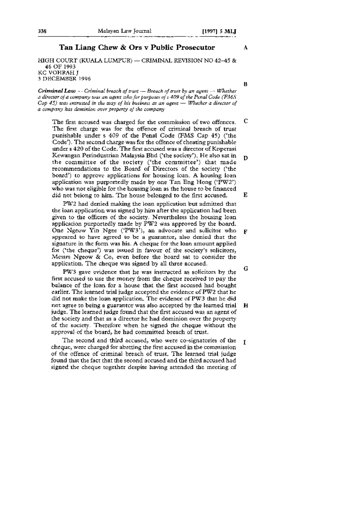 338 MLJ Tan Liang Chew & Ors v Public Prosecutor: Criminal Breach of ...