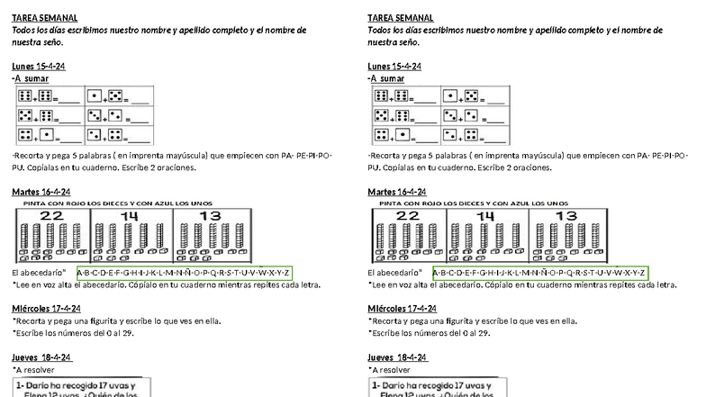 TAREA SEMANAL 1: Actividades de la Semana del 1 de Abril - Studocu