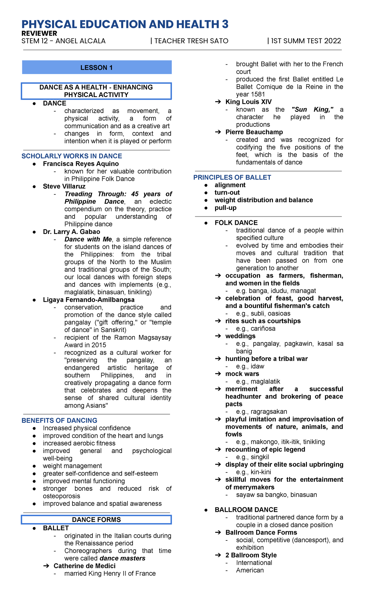 Physical Education and Health 3 - PHYSICAL EDUCATION AND HEALTH 3 ...