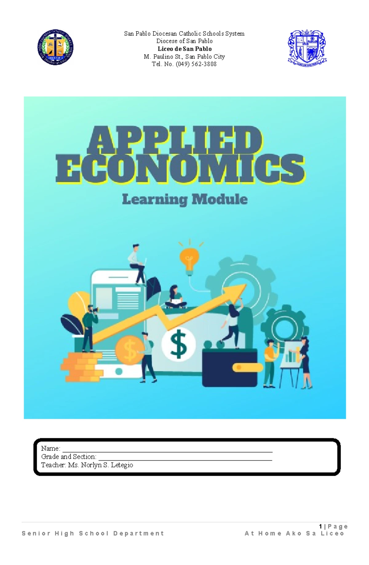Applied Economics (ABM) Week 1: Introduction & Basic Concepts - Studocu