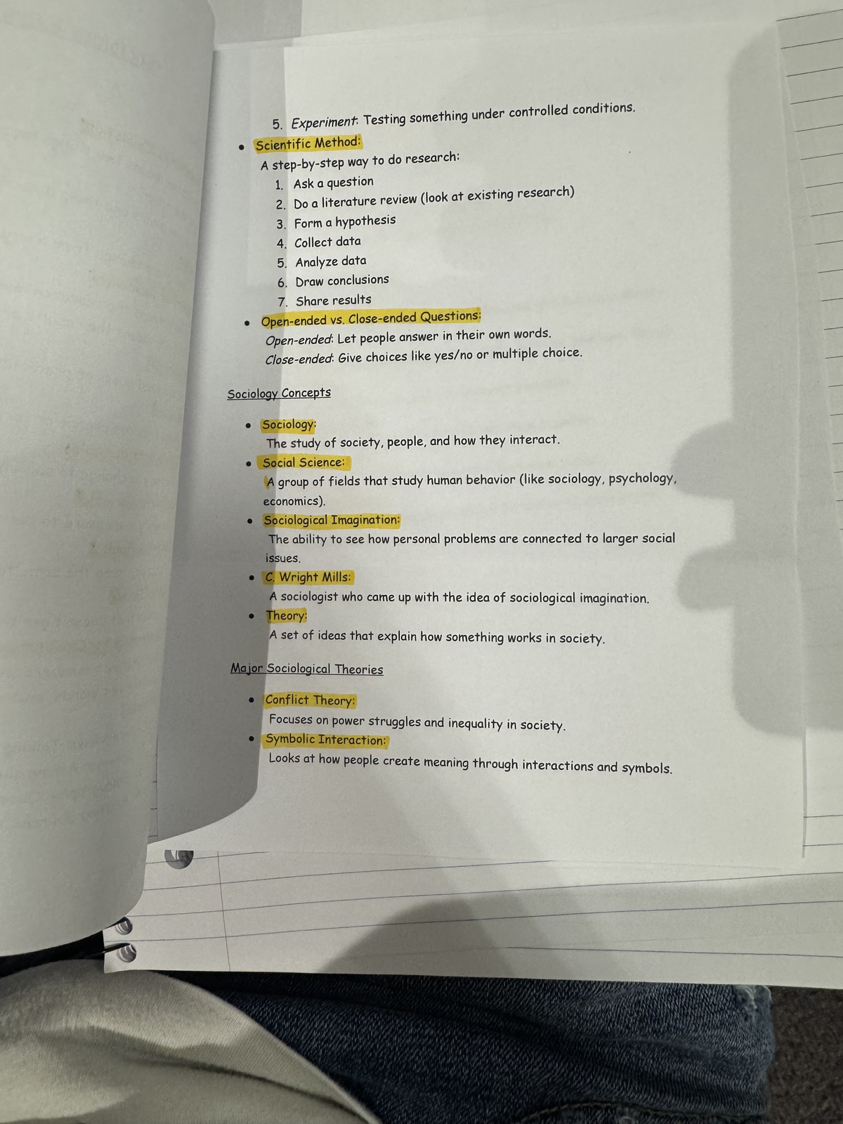 Sociology 101: Scientific Method & Major Theories Overview - Studocu