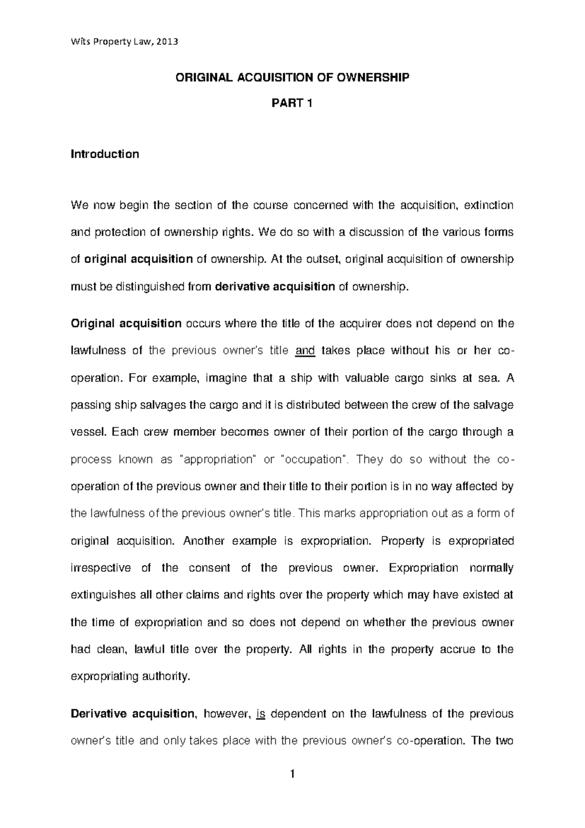 Chapter 2 - Classification of things - RES (things) NEGOTIABILITY ...
