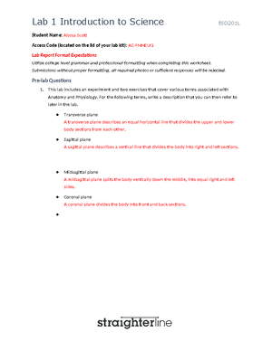 A^0 P LAB 11 - lab 11 - Student Name: Access Code (located on the lid ...