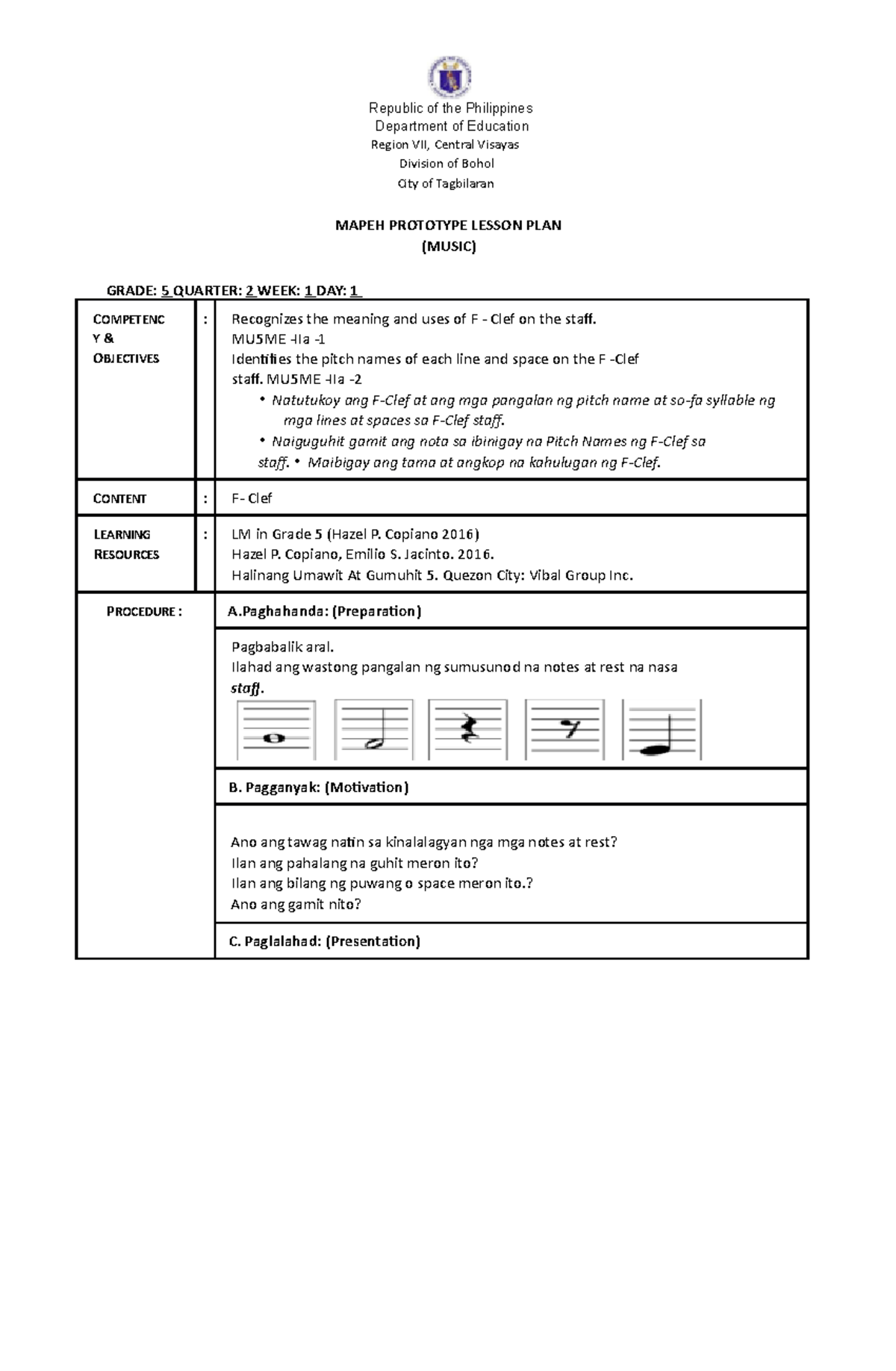 Grade 5 Music Q2-Weeks 1 and 2 final - Republic of the Philippines ...