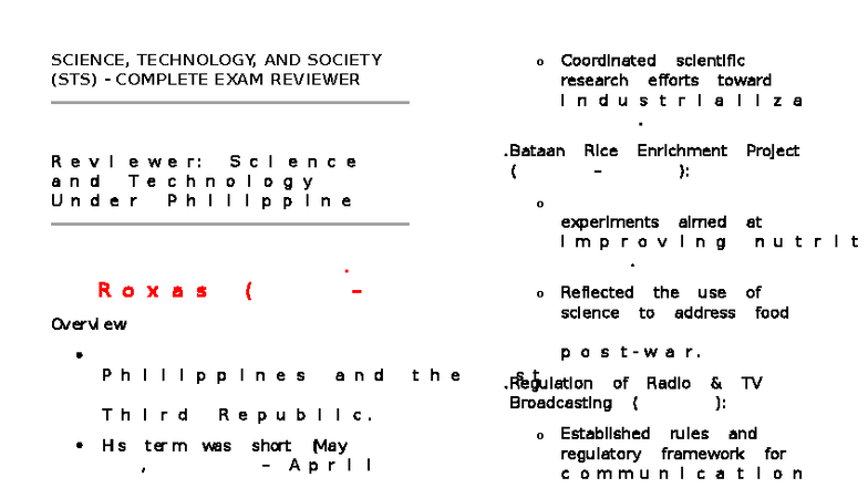STS 101: Comprehensive Final Exam Reviewer on Science, Technology, and ...
