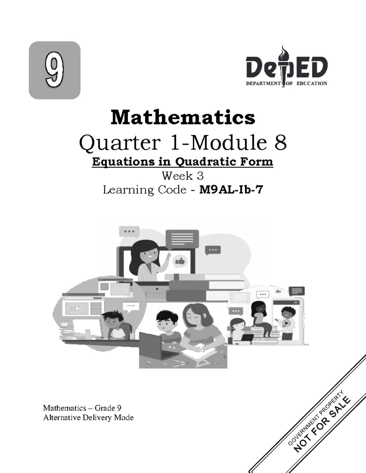 Math9 Quarter 1 Module 10 Final-V3-1 - Mathematics Quarter 1-Module 10 Solving Word Problems on ...