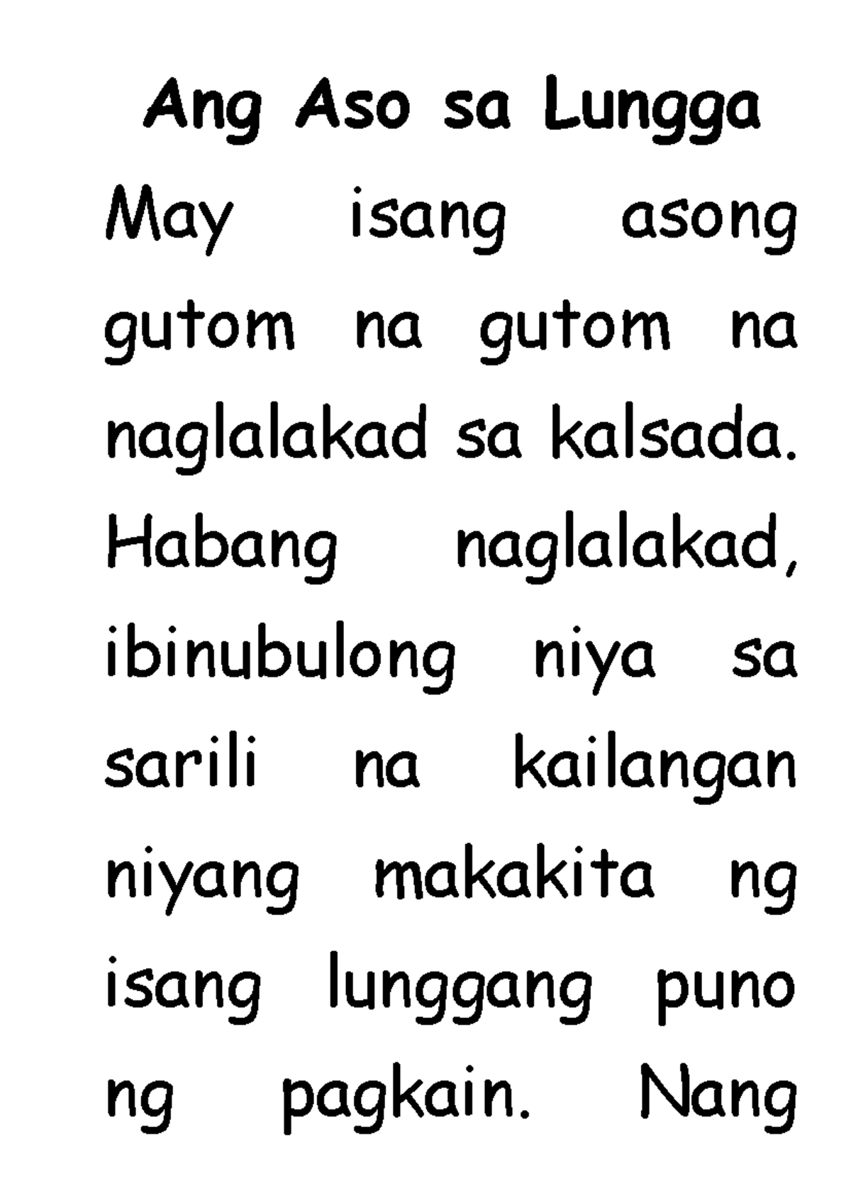 Ang Aso sa Lungga - Kuwento at Pagsusuri (Bagong Filipino 2) - Studocu