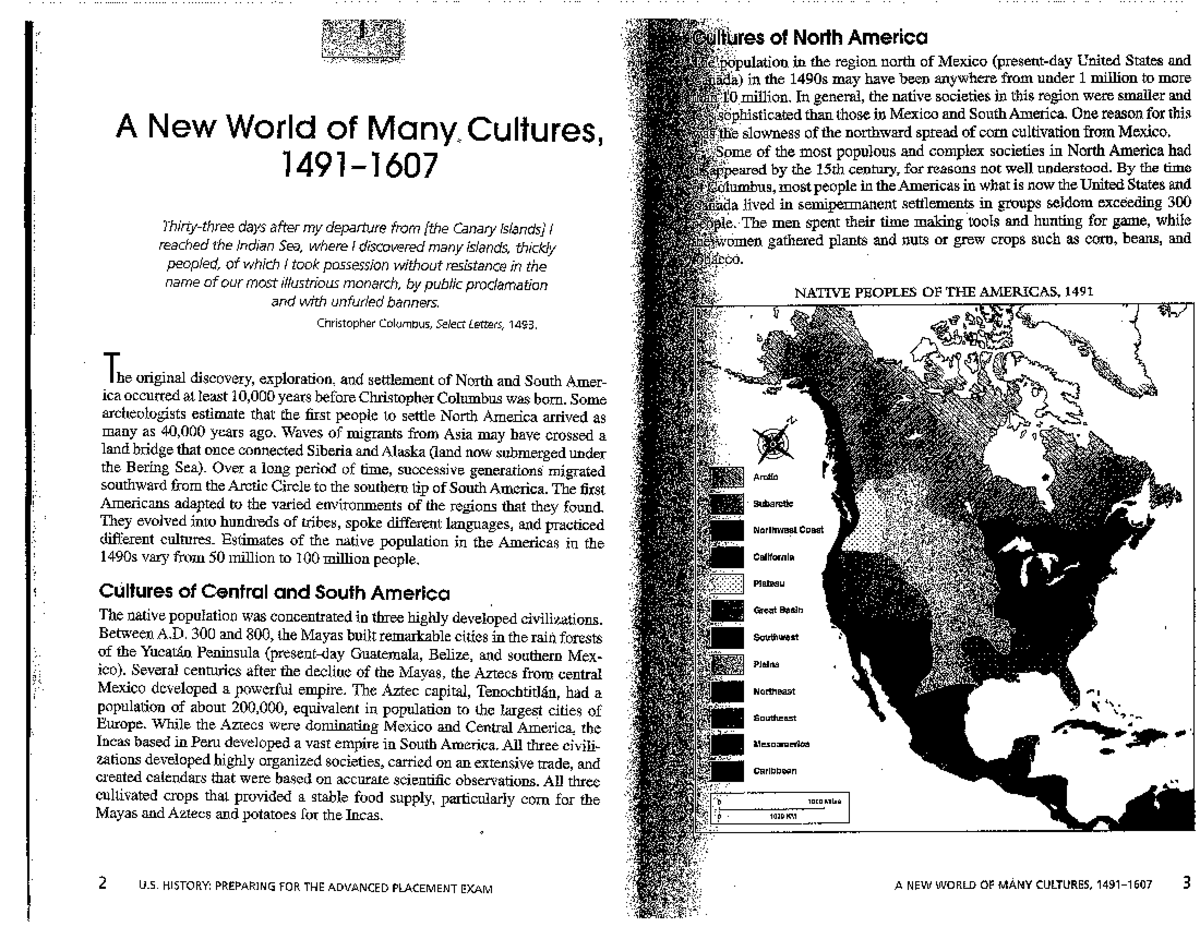 NATIVE PEOPLES OF NORTH AMERICA: CULTURES AND IMPACTS, 1490s - Studocu