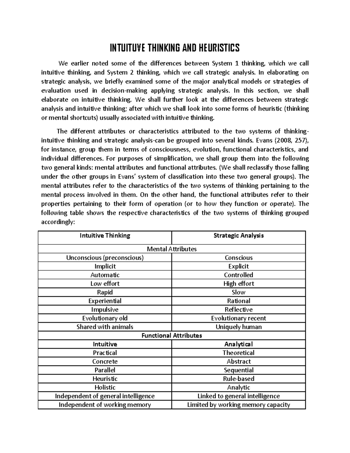 Intuitive Thinking and Heuristics: Insights and Differences Explained ...