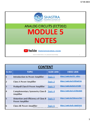 Analog Circuits - ANALOG CIRCUITS LECTURE NOTES B (II YEAR – II SEM ...