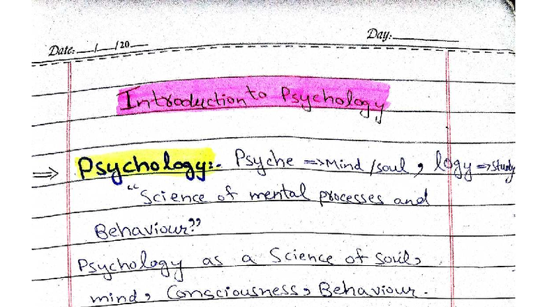 PSY 101: Intro to Psychology - Key Concepts and Historical Overview ...