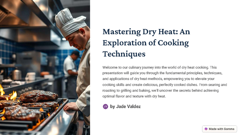Mastering Dry Heat Cooking Techniques: A Culinary Guide - Studocu