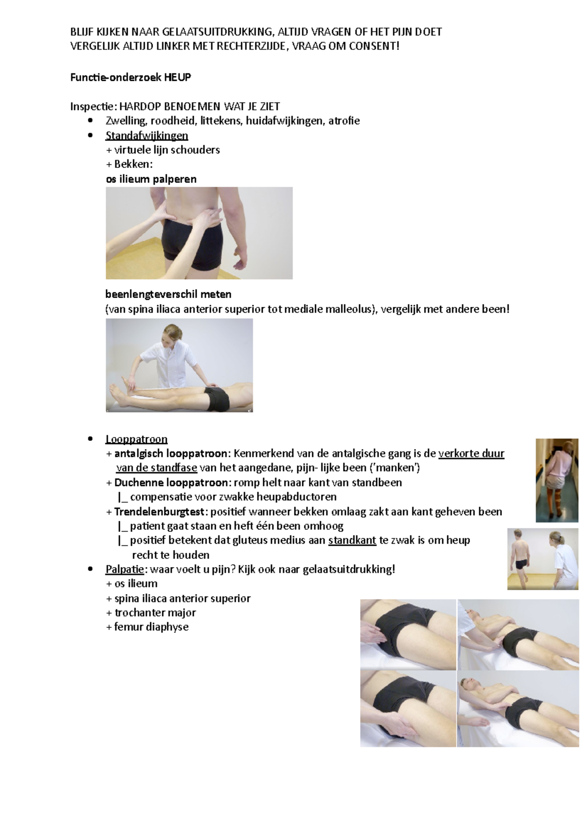 Functie-onderzoek Heup, Enkel, Elleboog en Rug Testen en Bewegingen ...
