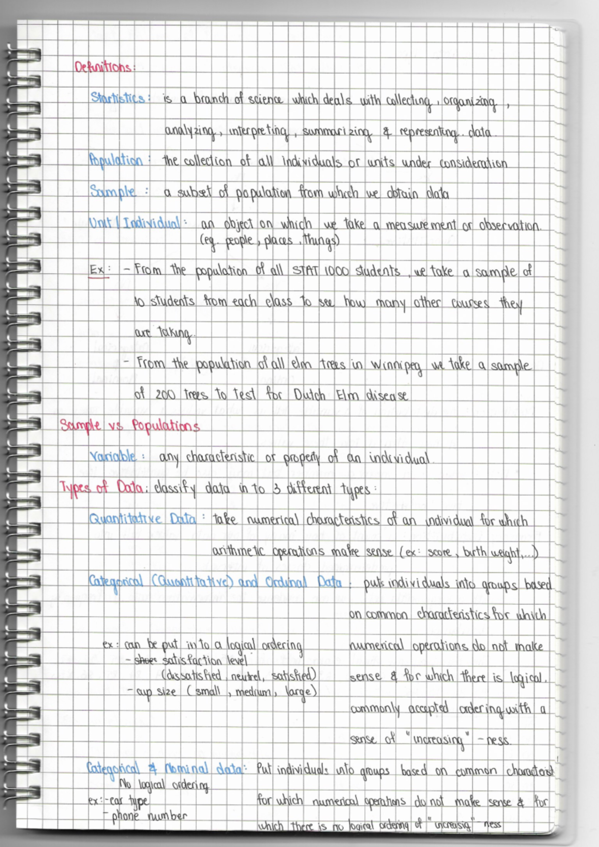 Stat 1150 -1 - LECTURE NOTES - STAT 1150 - Studocu