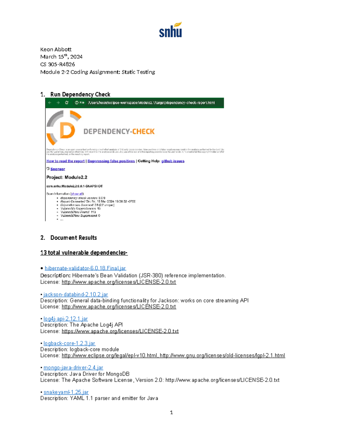 CS 305-R Module 2-2 Coding Assignment: Static Testing Overview - Studocu