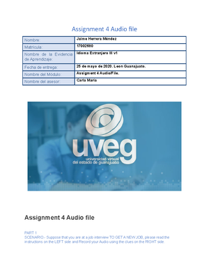 Assignment 2 Text File - trabajo completo - Inglés III - UVEG - Studocu