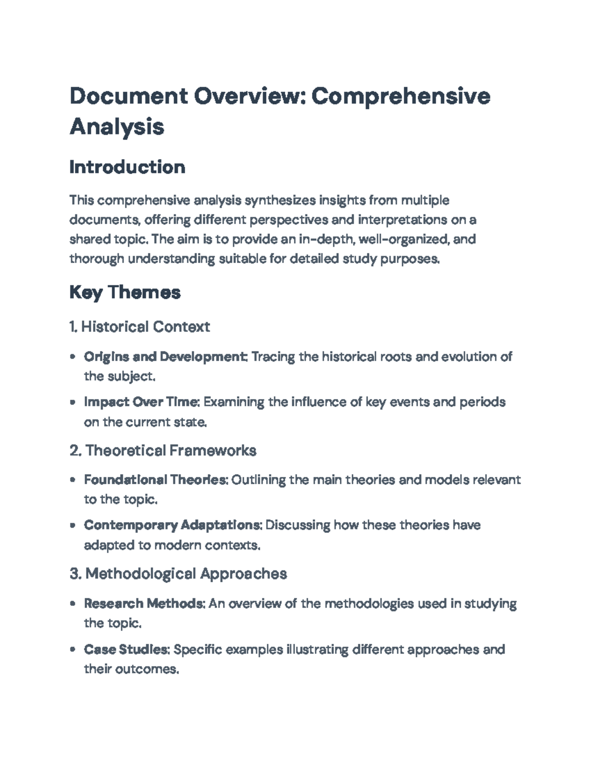Comprehensive Analysis of Historical Context and Theoretical Frameworks ...