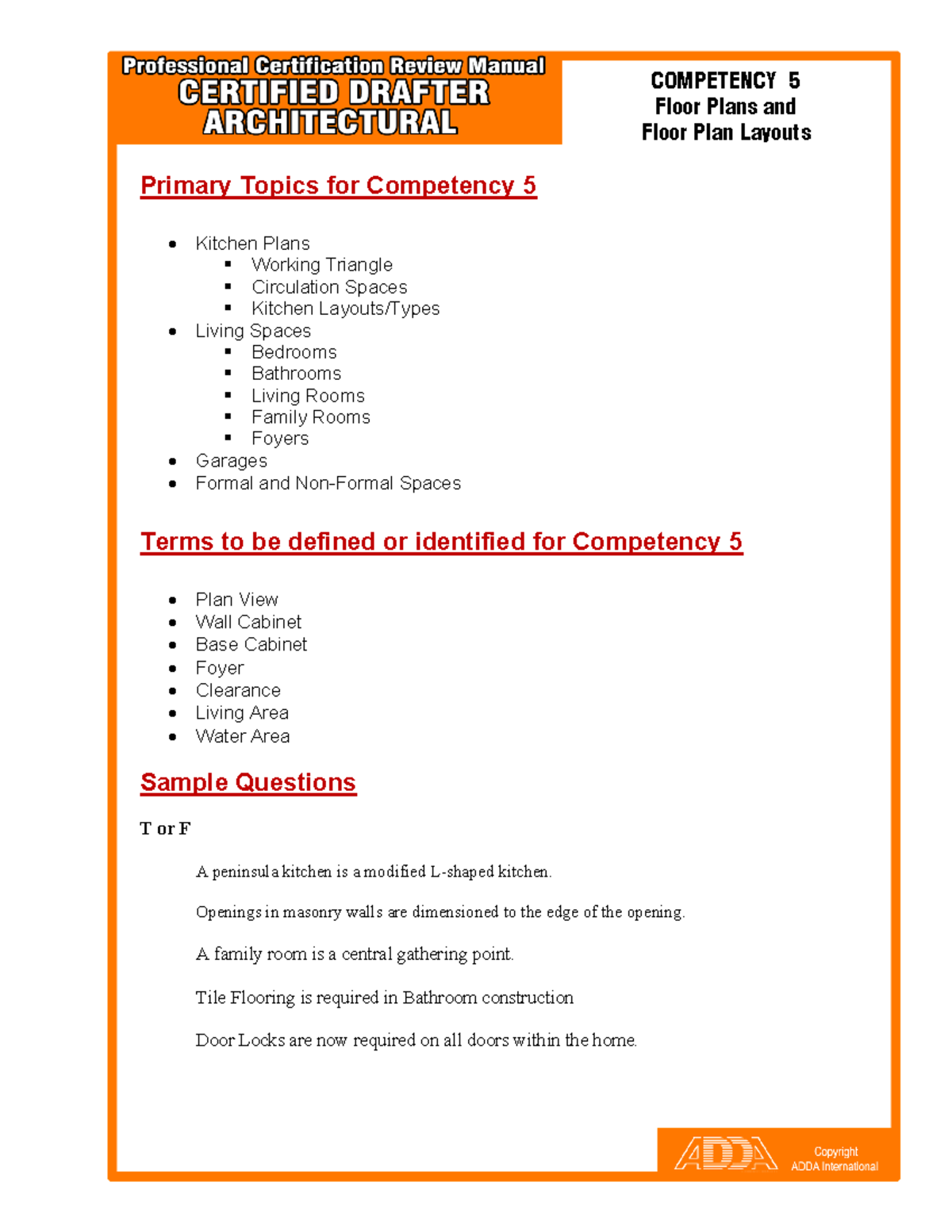 COMP 5 Exam Review: Floor Plans & Layouts Guide - Studocu