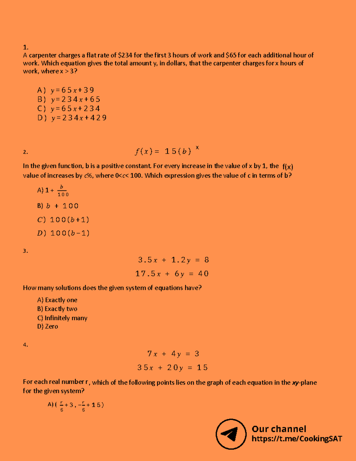 June SAT Math Predictions: Key Concepts and Problem Types - Studocu