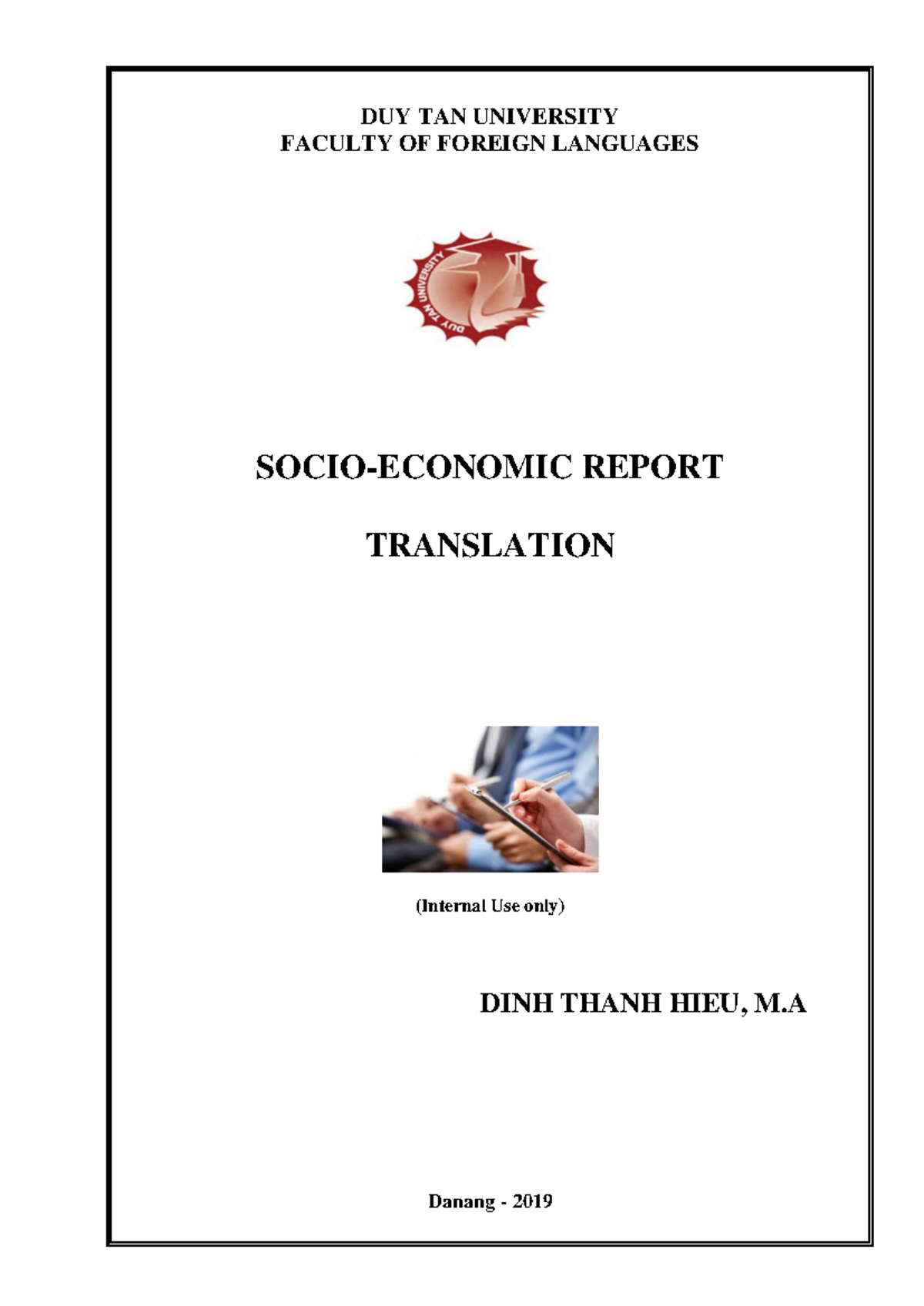 ENG373 - 2020S - Socio-Economic Report Translation by Dinh Hieu T ...