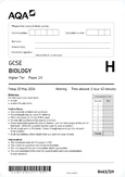 GCSE Biology Paper 1 Model Answer Booklet for AQA Triple/Combined Science - Studocu