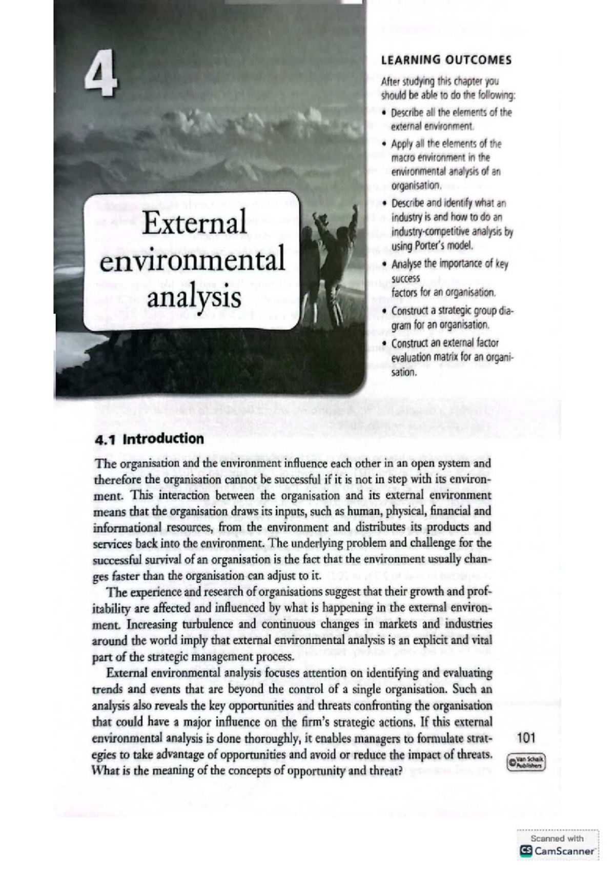 External Environmental Analysis: Opportunities & Threats - CHAPTER 4 ...
