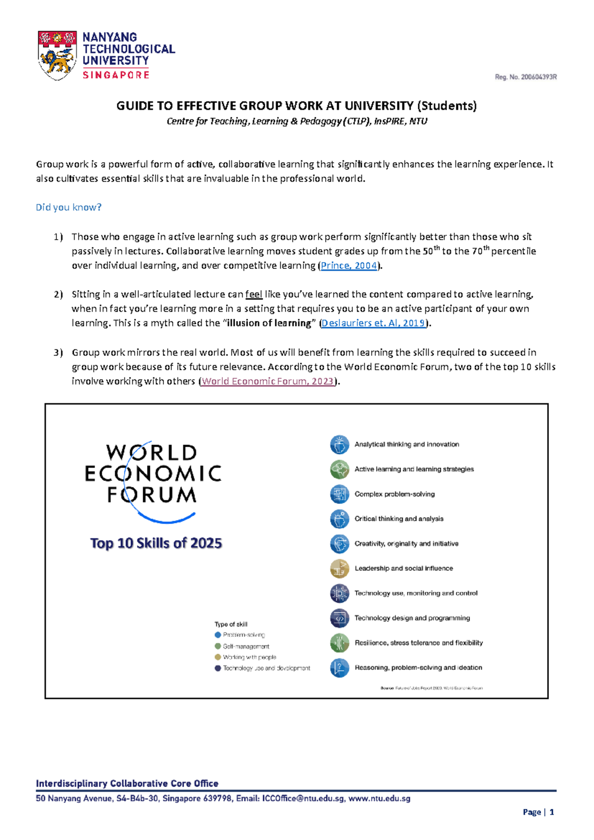 Guide to Group Work (Students) - GUIDE TO EFFECTIVE GROUP WORK AT ...