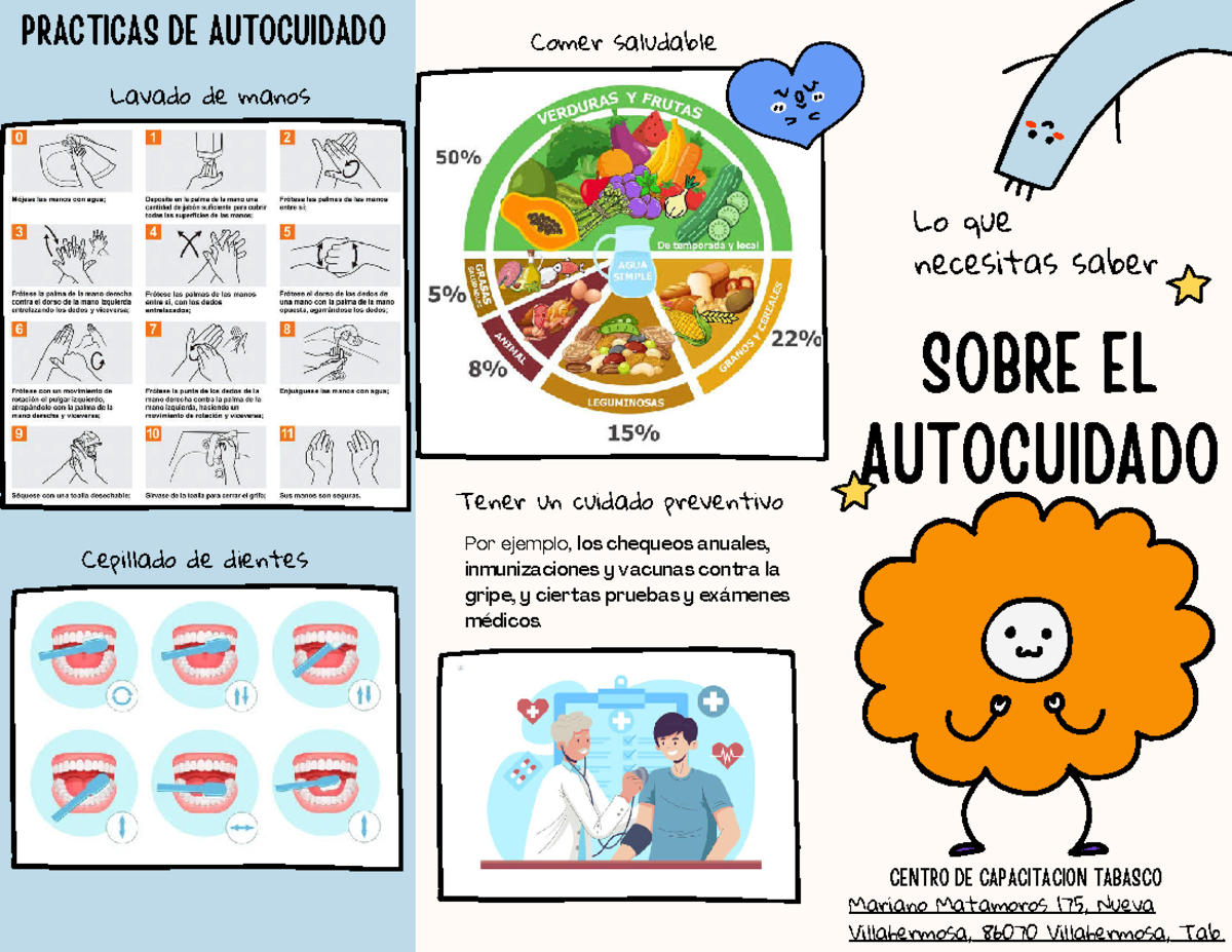 Autocuidado imp - Tríptico acerca del autocuidadl - PRACTICAS DE ...