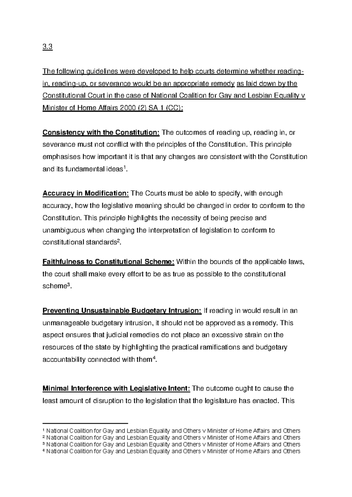 Case Law practice material - 3. The following guidelines were developed ...