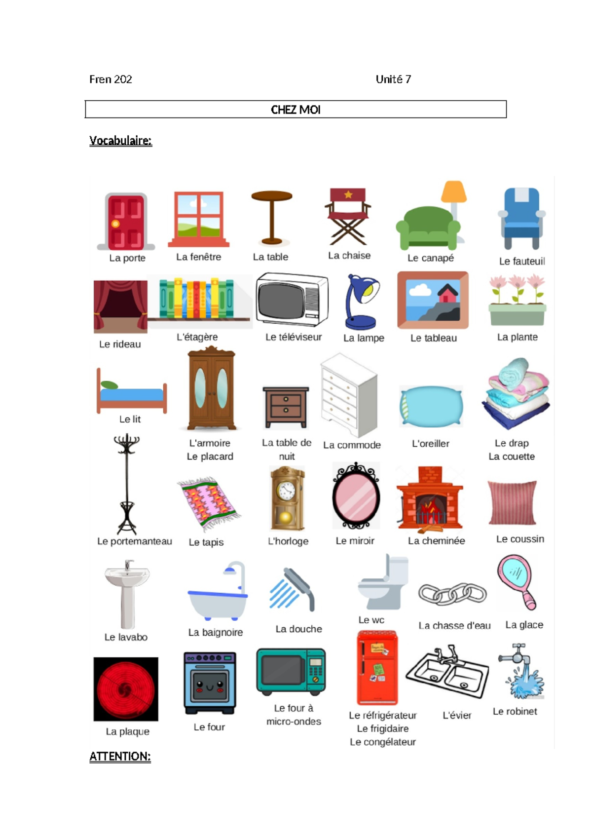 Fren 202 Unité 7: Vocabulaire et Grammaire des Prépositions de Lieu ...