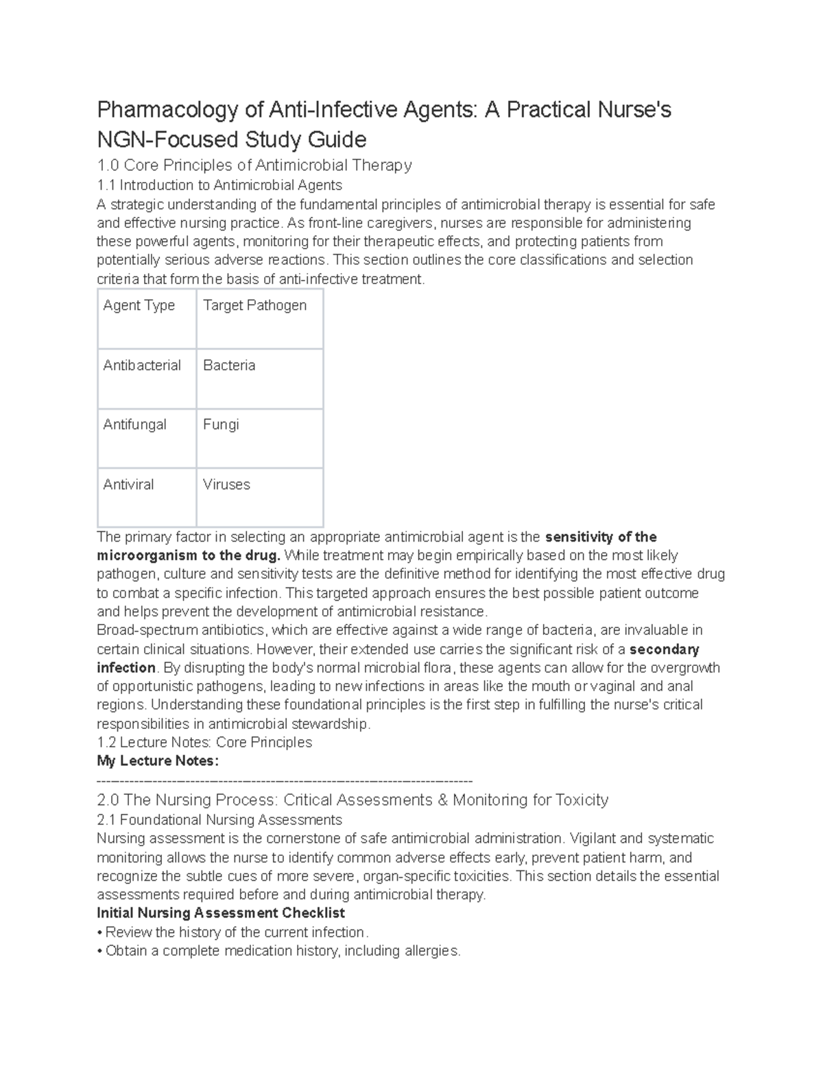 Pharmacology of Anti-Infective Agents: A Practical Nurse's NGN Study ...