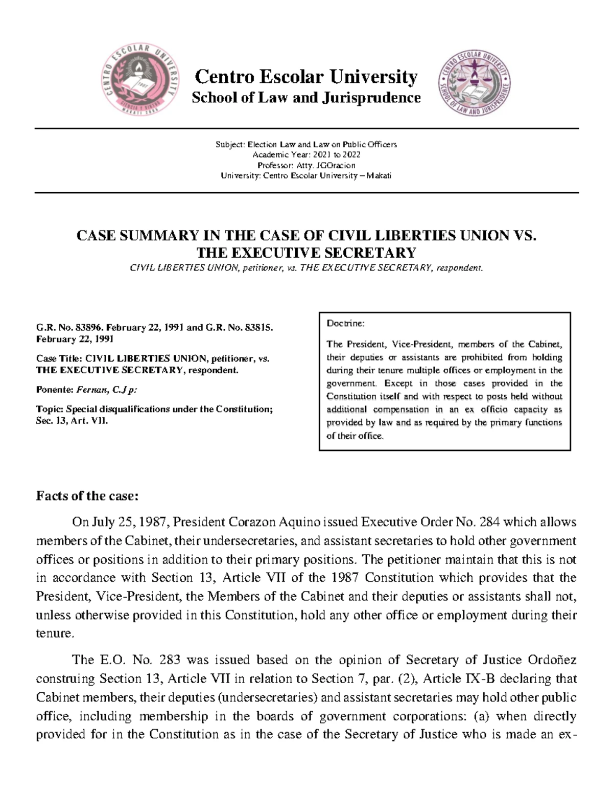 Lawyers league v aquino digest - LAWYERS’ LEAGUE FOR BETTER PHILIPPINES, petitioner, vs. PRES ...