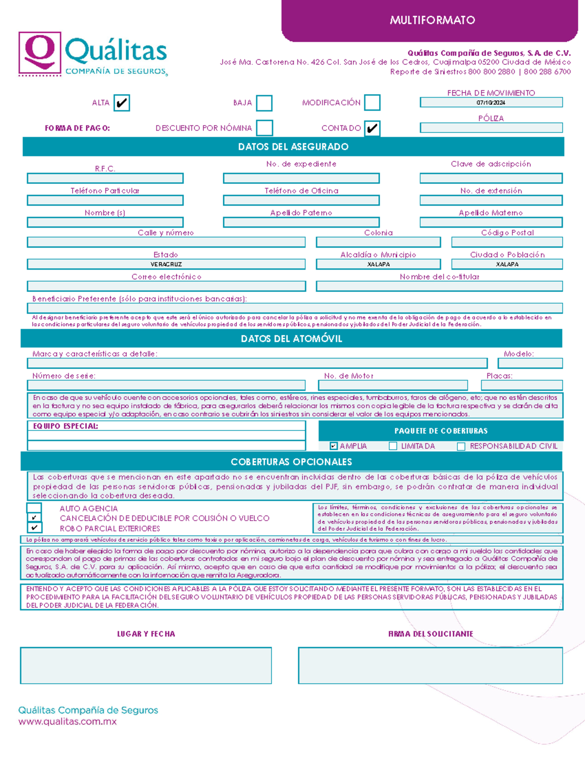 Formatos de Solicitud para Seguros de Autos - Anexo II - Studocu
