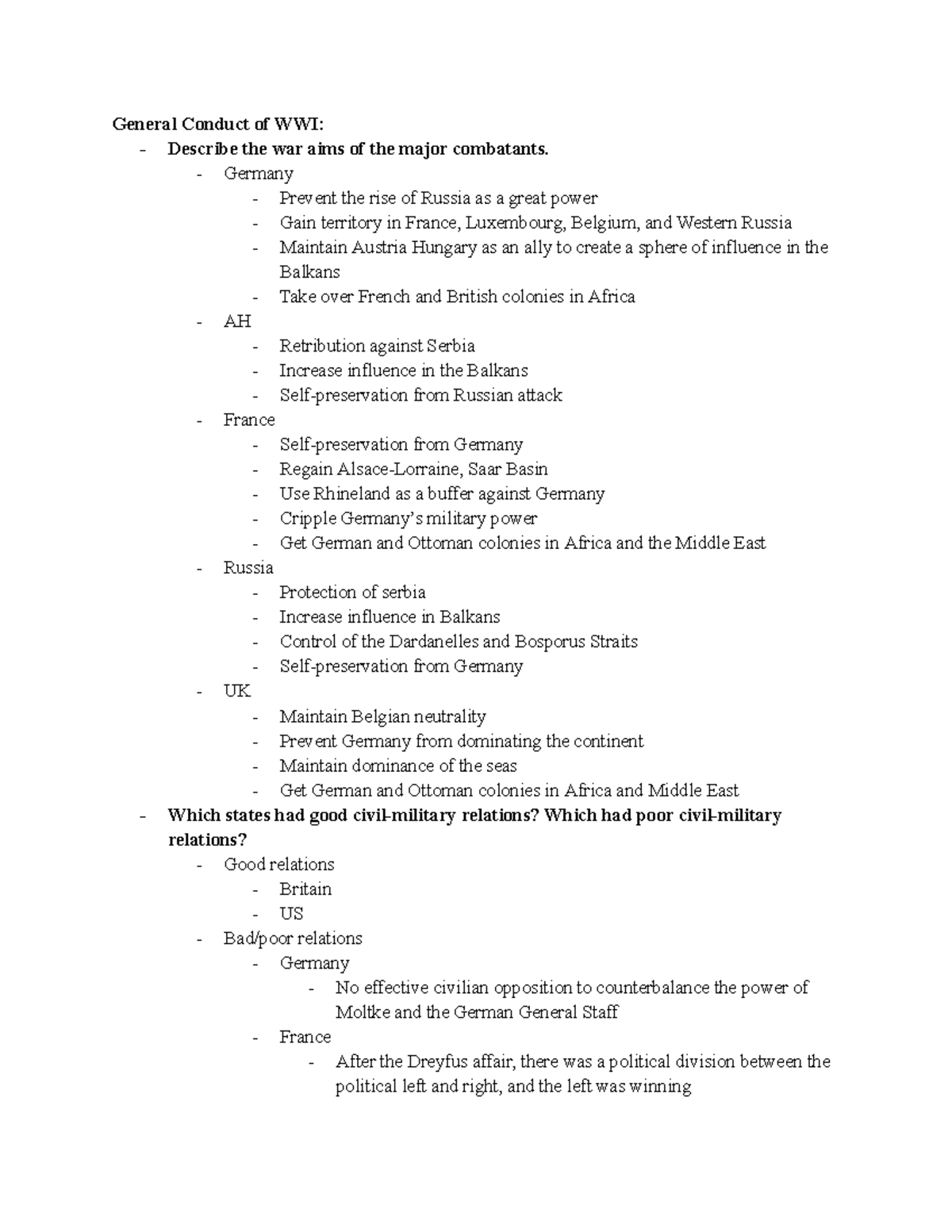 World Wars - Final Exam Study Guide (Course Code WW1 101) - General ...